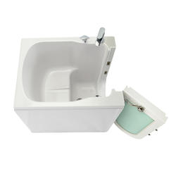 Ella Front Entry 40"W x 32"D White Left Drain Walk-In Soaking Bathtub ...