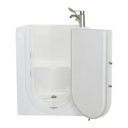 Ella Front Entry 40"W x 32"D White Right Drain Walk-In Soaking Bathtub ...