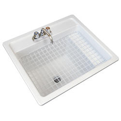 Mustee® Vector 25"W x 22"D White Fiberglass Drop-In Laundry/Utility ...