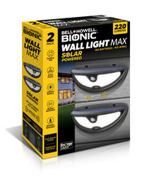 Bell & Howell Bionic Wall Light Max Solar Powered Motion Security Light ...