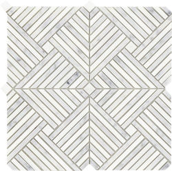 Emser Alluro Silver Mini Palace 12 x 12 Marble Mosaic Tile at Menards®