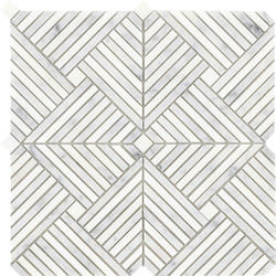 Emser Alluro Silver Mini Palace 12 x 12 Marble Mosaic Tile at Menards®