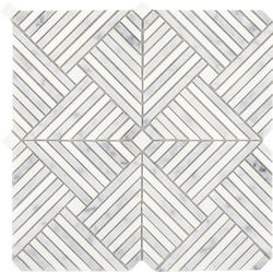 Emser Alluro Silver Mini Palace 12 x 12 Marble Mosaic Tile at Menards®