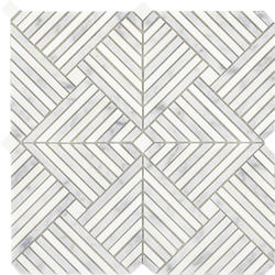 Emser Alluro Silver Mini Palace 12 x 12 Marble Mosaic Tile at Menards®