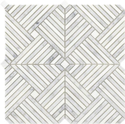 Emser Alluro Silver Mini Palace 12 x 12 Marble Mosaic Tile at Menards®