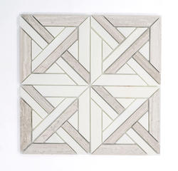 Emser Alluro Cream Mini Castle 12 x 12 Marble Mosaic Tile at Menards®