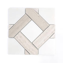 Emser Alluro Cream Manor 9 x 9 Marble Mosaic Tile at Menards®