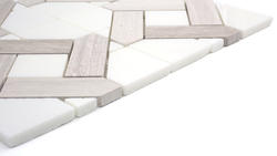 Emser Alluro Cream Mini Manor 12 x 12 Marble Mosaic Tile at Menards®