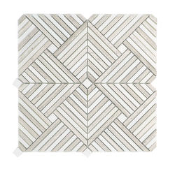 Emser Alluro Cream Mini Palace 12 x 12 Marble Mosaic Tile at Menards®