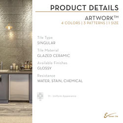 Emser Artwork White Wave 12 x 35 Ceramic Wall Tile at Menards®