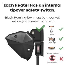 Heat Storm® 1,500W Infrared Heater Tripod Combo with Motion Sensor at ...