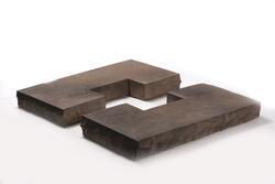 ClipStone Walnut ColumnWrap Flat Split Cap with 6" center opening at ...