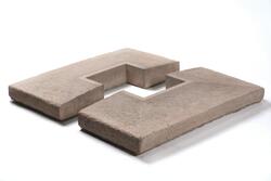 ClipStone Cream ColumnWrap Peaked Split Cap with 6" center opening at ...