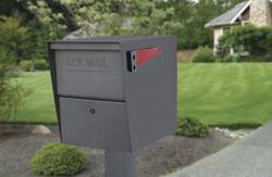 Mail Boss™ Package Master Granite Locking Security Post-Mount Mailbox ...