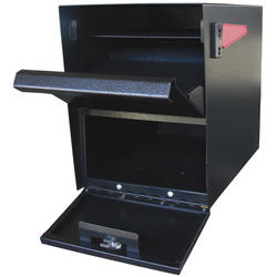 Mail Boss™ Package Master Black Locking Security Post-Mount Mailbox at ...