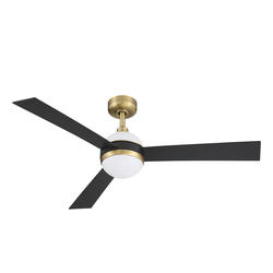 Patriot Lighting® Atlas 52" Matte Black Indoor/Outdoor LED Ceiling Fan ...