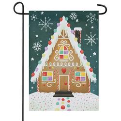 Meadow Creek 12-1/2" x 18" Gingerbread Cottage Christmas Flag at Menards®