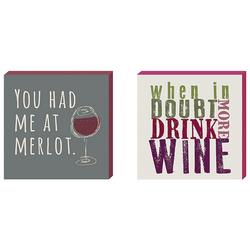12" x 12" Wine-Themed Plock Wood Wall Art - Assorted Styles at Menards®