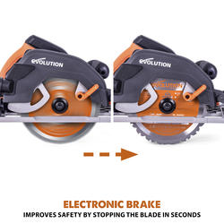 Evolution® 15-Amp Corded 7-1/4" Circular Saw Kit with 40" Guide Track ...