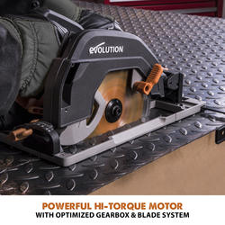 Evolution® 15-Amp Corded 7-1/4" Circular Saw Kit with 40" Guide Track ...