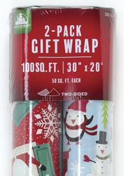 100 sq. ft. Reversible Holiday Wrapping Paper - 2 Pack at Menards®