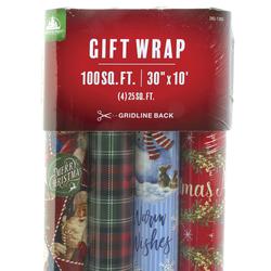 Enchanted Forest® Assorted 100 sq. ft. Holiday Wrapping Paper - 4 Pack ...