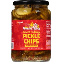 Famous Dave's® Spicy Pickle Chips - 24 fl. oz. at Menards®