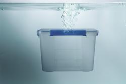 ezystorage® 106-Quart Waterproof Clear Latching Gasket Storage Tote ...