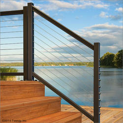 Feeney® DesignRail® Classic 72" Black Aluminum Rail Kit for Stair ...