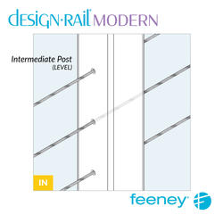 Feeney® DesignRail® Modern 36" Textured Black Level Intermediate Post ...