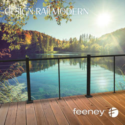 Feeney® DesignRail® Modern 36" Textured Black Level Threaded Terminal ...