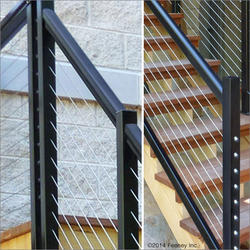 Feeney® DesignRail® Classic 72" Black Aluminum Rail Kit for Stair ...