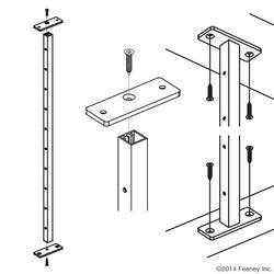 Feeney® 44" Aluminum Intermediate Picket for Level Railings with ...