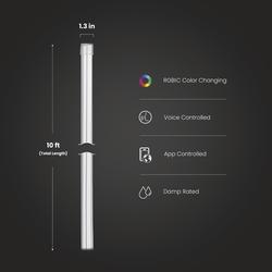 Feit Electric® 10' Smart Wi-Fi Color Chasing Neon Flex LED Rope Light ...