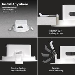 Feit Electric® White 6" Selectable Color Temperature LED Recessed ...
