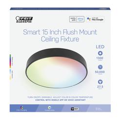 Feit Electric® Smart Wi-Fi Color Changing LED Flush Mount Ceiling ...