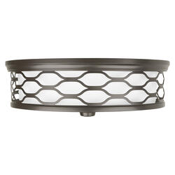 Patriot Lighting® Haven Bronze Integrated LED Flush Mount Ceiling Light ...