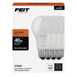Feit Electric® 40 Watt Equivalent Frosted A19 E26 Soft White LED Light ...