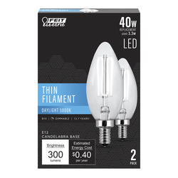 Feit Electric® 40 Watt Equivalent Clear Dimmable B10 E12 Daylight LED ...