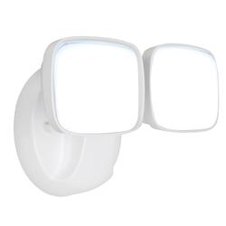 Feit Electric® White Integrated LED Dual Head Outdoor Security Flood ...