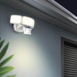 Feit Electric® White Tri-Head LED Outdoor Security Flood Light at Menards®