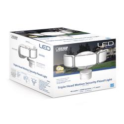 Feit Electric® White Tri-Head LED Outdoor Security Flood Light at Menards®