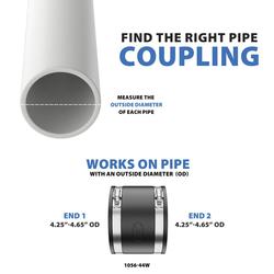 Fernco Cast Iron/Plastic White Flexible Coupling at Menards®