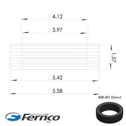 Fernco 4"Clay/Cast Iron x 4" PVC/ABS Compression Donut at Menards®