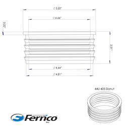 Fernco 4" Clay/Cast Iron x 4" PVC/ABS Compression Donut at Menards®