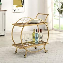 FirsTime & Co. Gold and Brown Odessa Bar Cart at Menards®