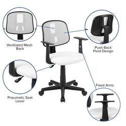 Flash Furniture® White Swivel Office Chair at Menards®
