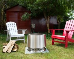 Backyard Creations® 19-1/4" Stainless Steel Smokeless Fire Pit at Menards®