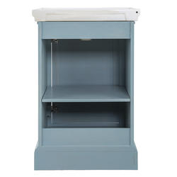 Craft + Main® Reid 23-5/8"W x 17-7/8"D Washed Blue Vanity and White ...