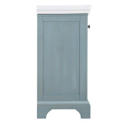 Craft + Main® Reid 23-5/8"W x 17-7/8"D Washed Blue Vanity and White ...